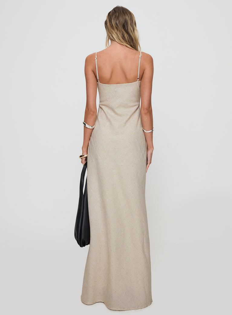 Seraphia Maxi Dress Beige | Princess Polly USA