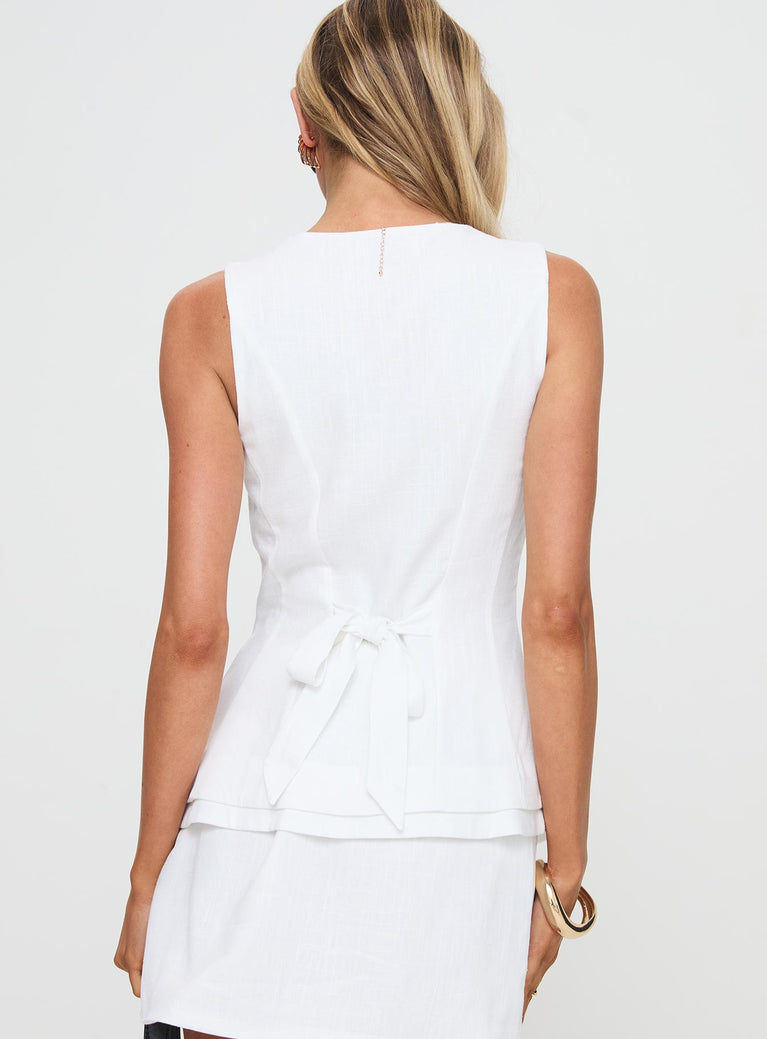 Springview Vest Top White | Princess Polly USA