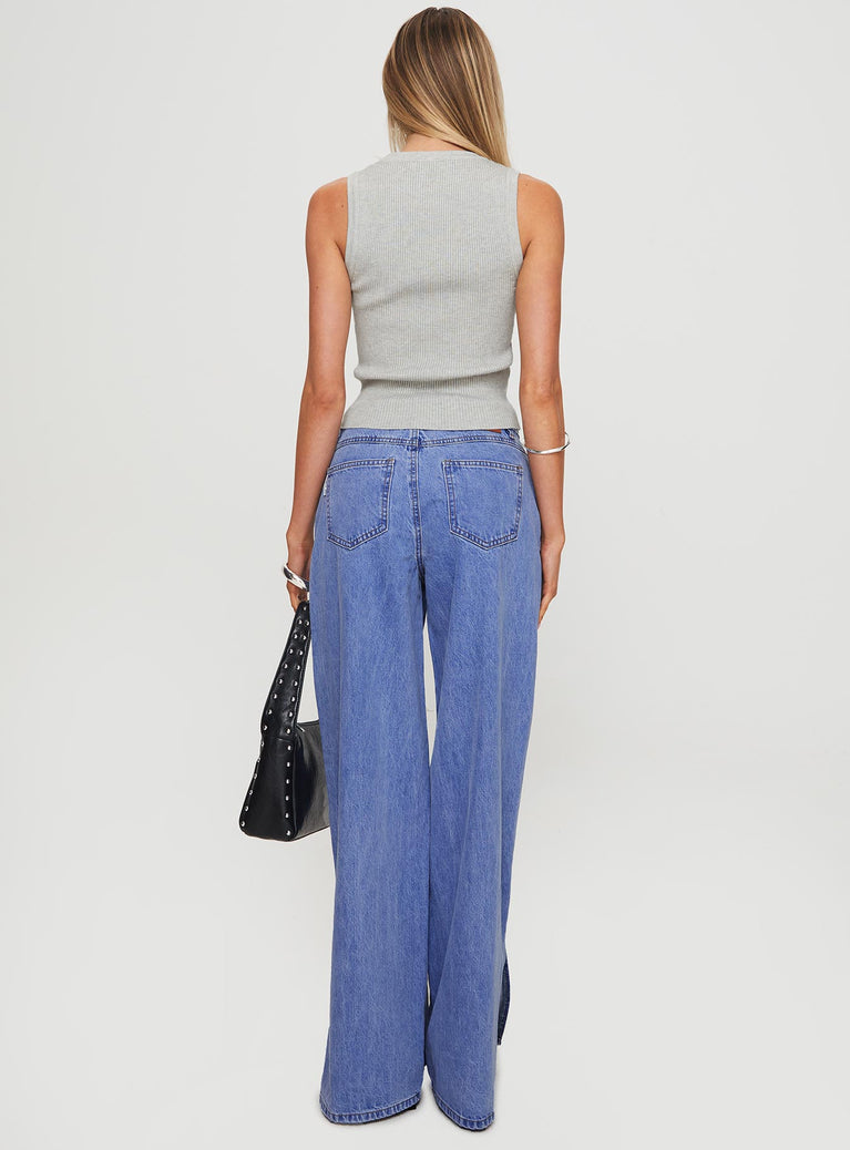 Lorinzo Low Rise Jeans Electric Blue | Princess Polly USA