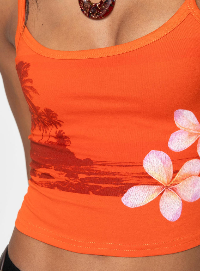 Sunset Tank Orange | Princess Polly USA