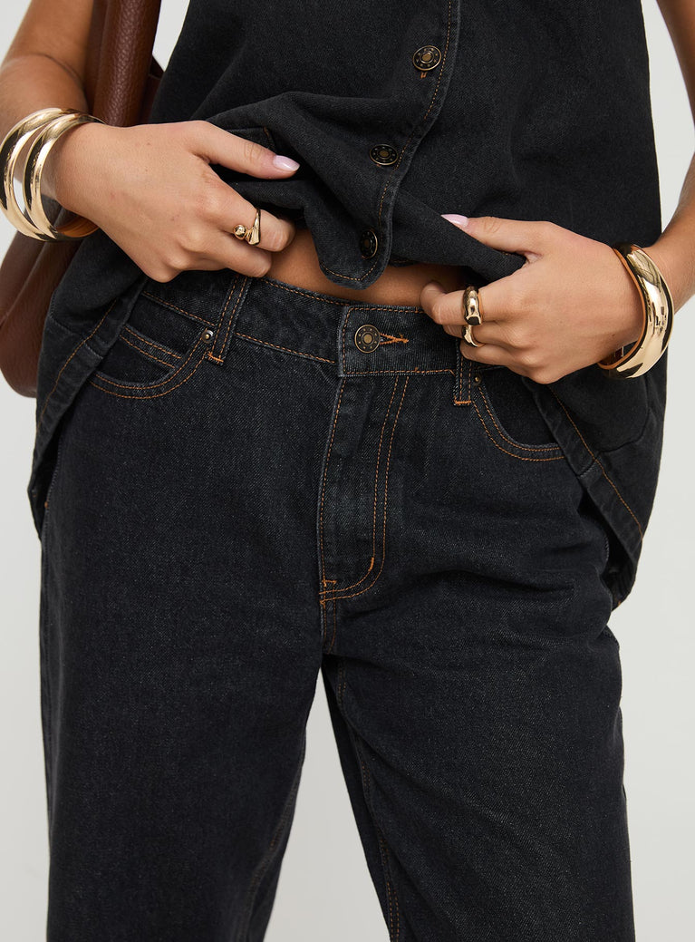 Top Model Jeans Charcoal | Princess Polly USA