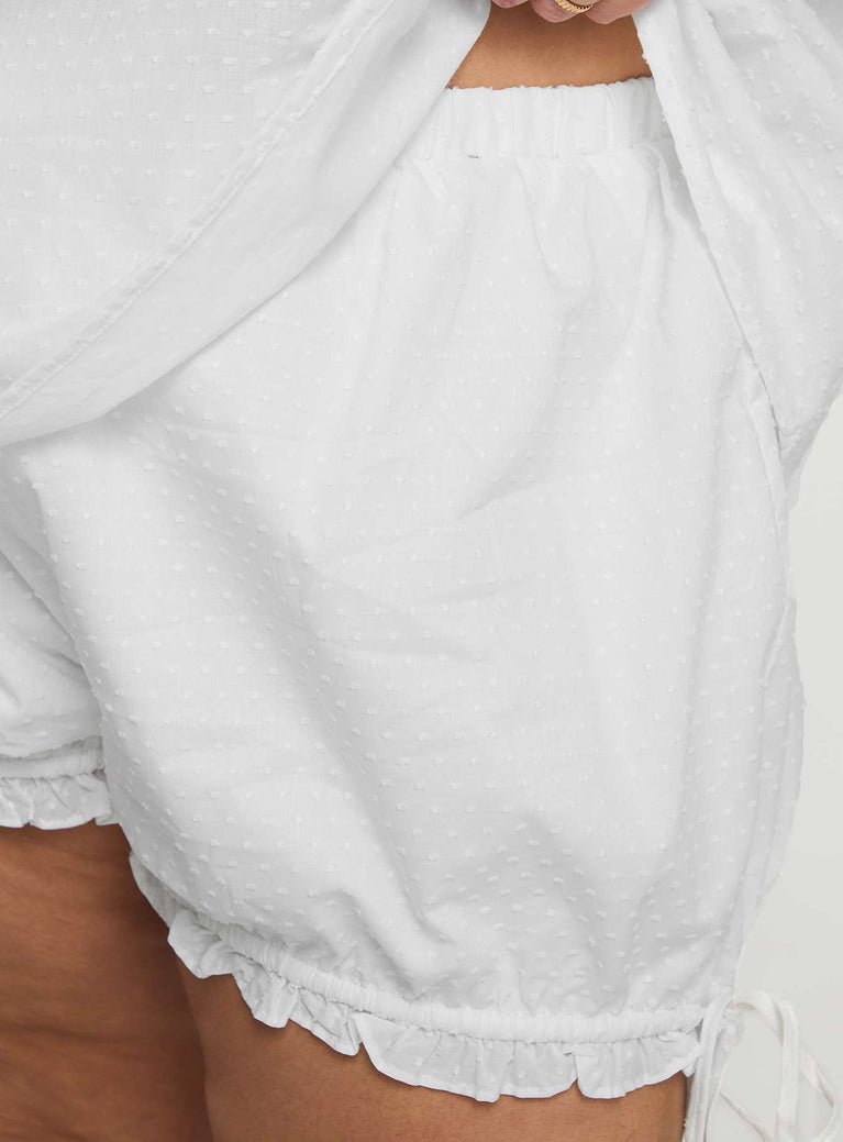 Invisible String Sleep Short White Curve | Princess Polly USA