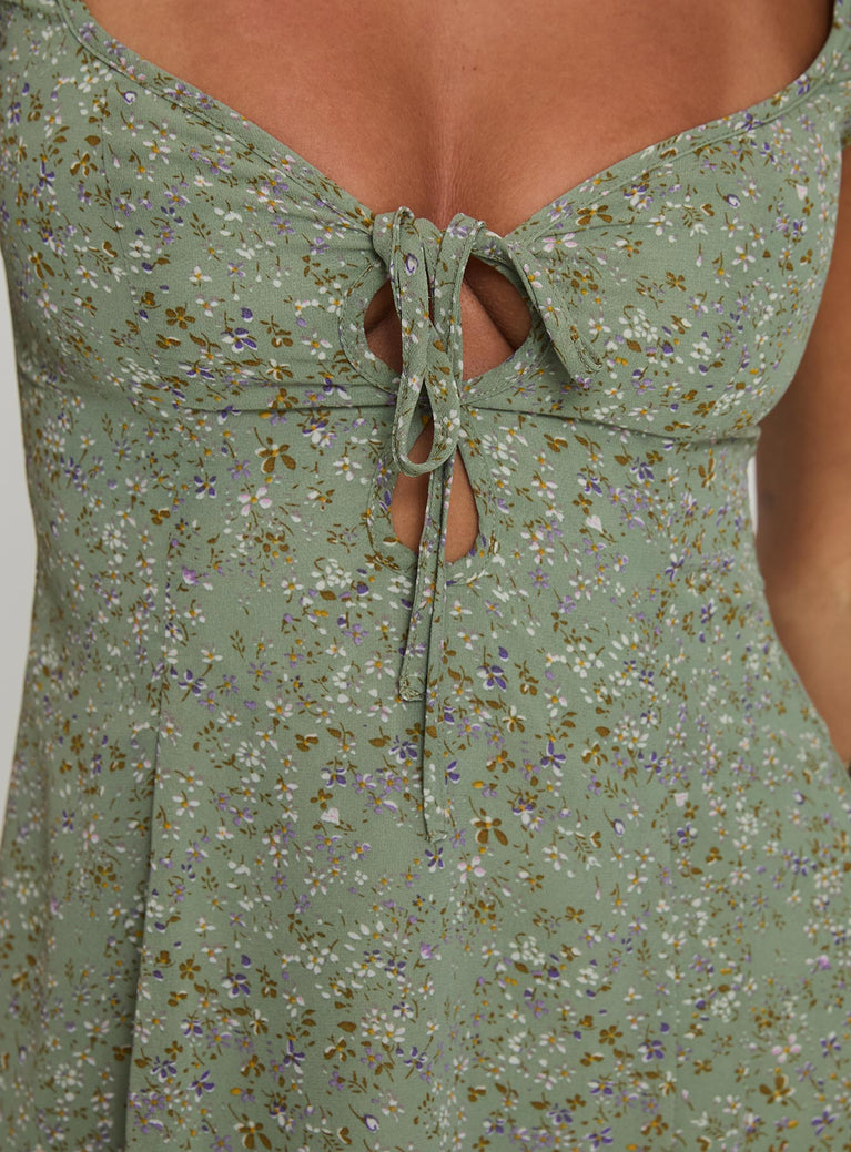 Alora Mini Dress Green | Princess Polly USA