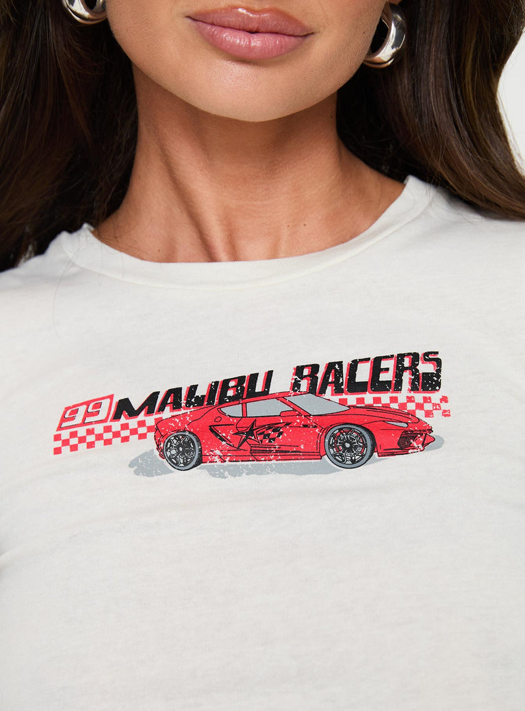 Malibu Racer Tee White | Princess Polly USA