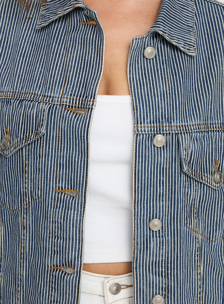 Eternal Sunshine Jacket Dark Wash Denim | Princess Polly USA