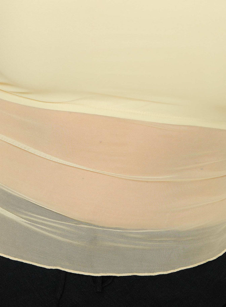 Gilda Asymmetric Top Cream Curve | Princess Polly USA