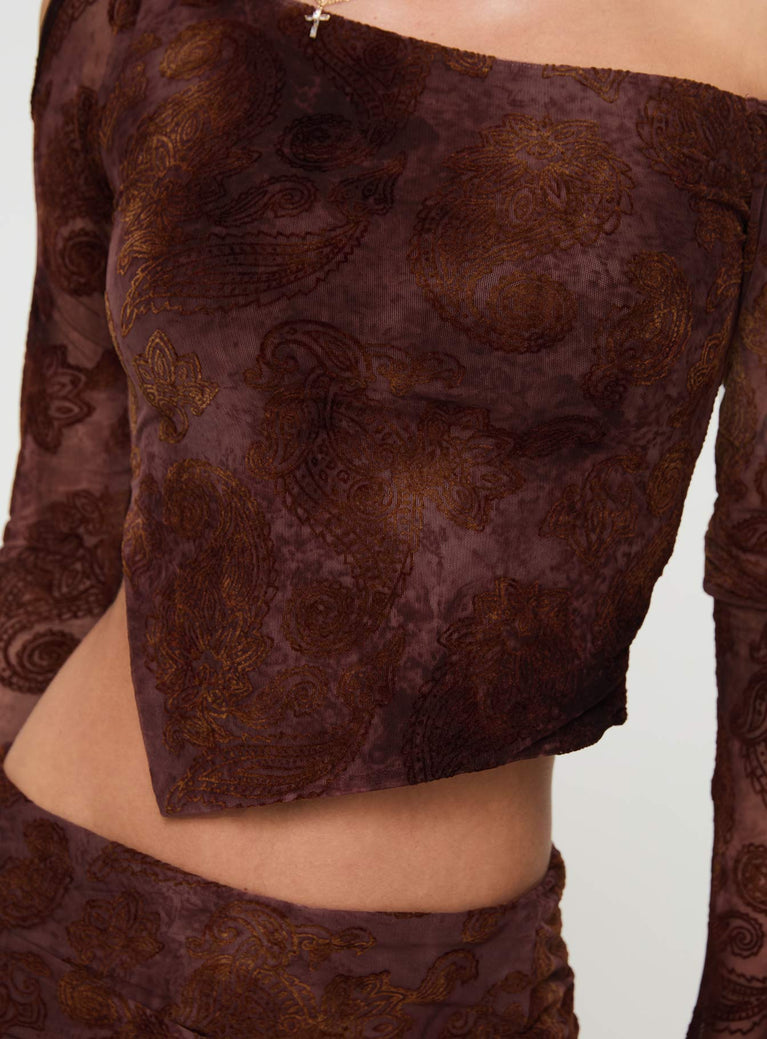 Jalis One Shoulder Set Paisley | Princess Polly USA