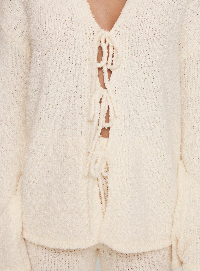 Slow Mover Boucle Lounge Set Cream | Princess Polly USA