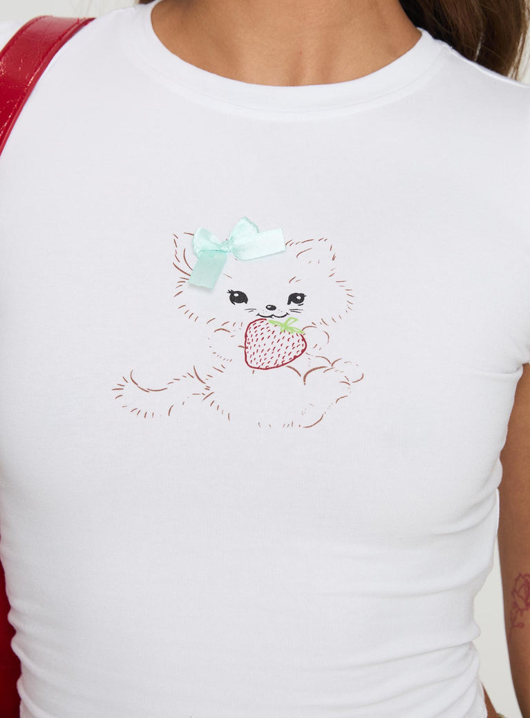 Izzy Cat Top White | Princess Polly USA
