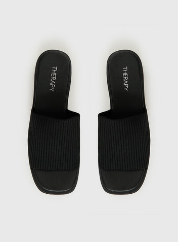 Therapy Nawty Sandals Black | Princess Polly