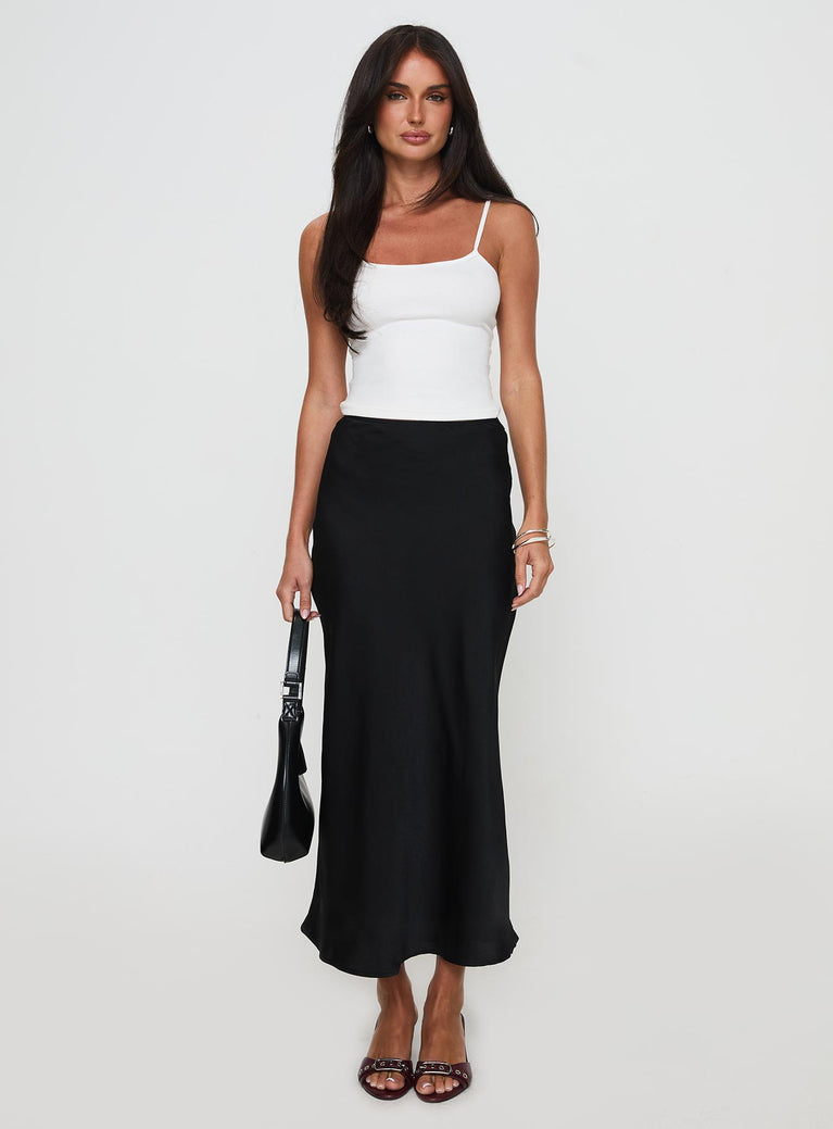 Haley Maxi Skirt Black | Princess Polly USA