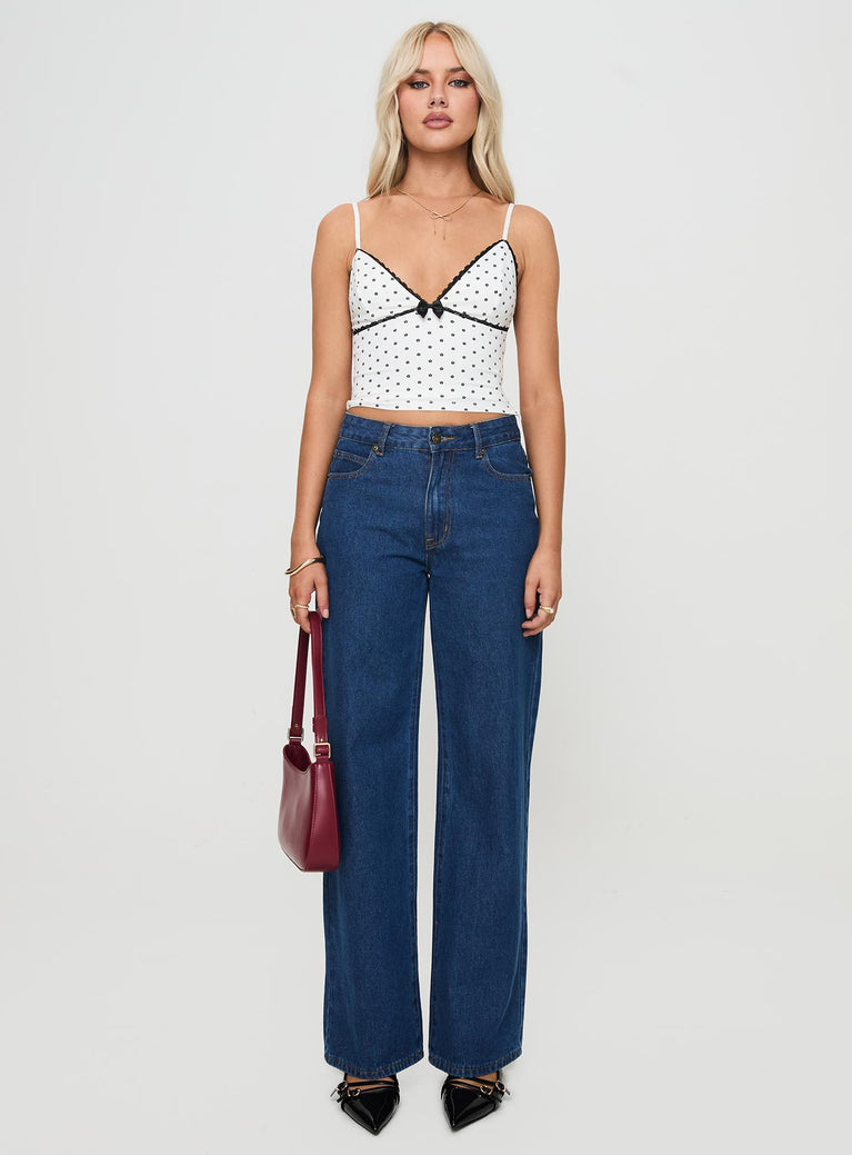 Rune Top White / Black | Princess Polly USA