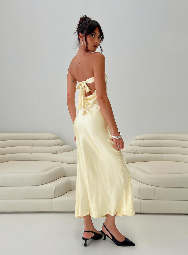 Haley Maxi Dress Yellow | Princess Polly USA