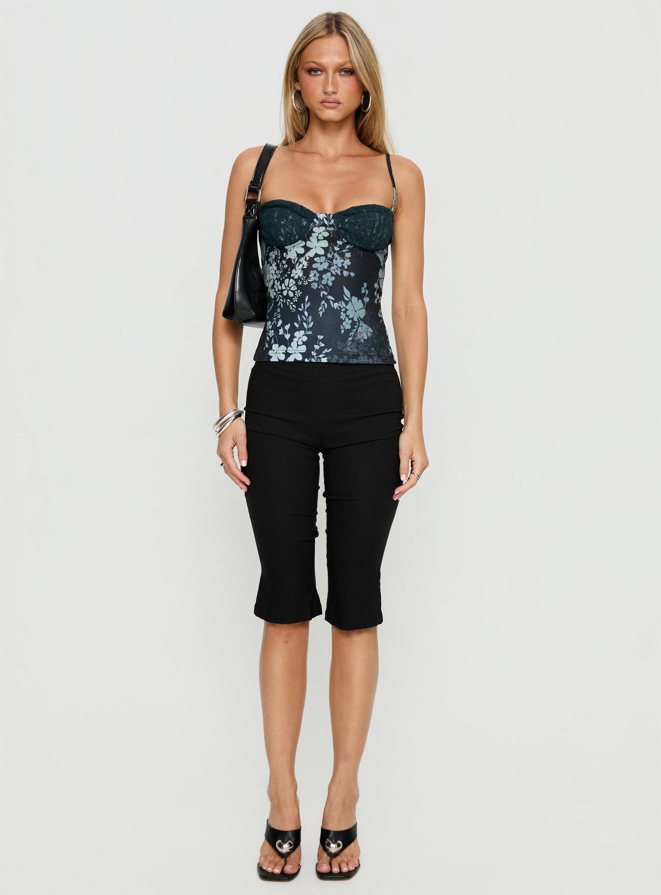 Cacy Cami Top Navy Floral | Princess Polly