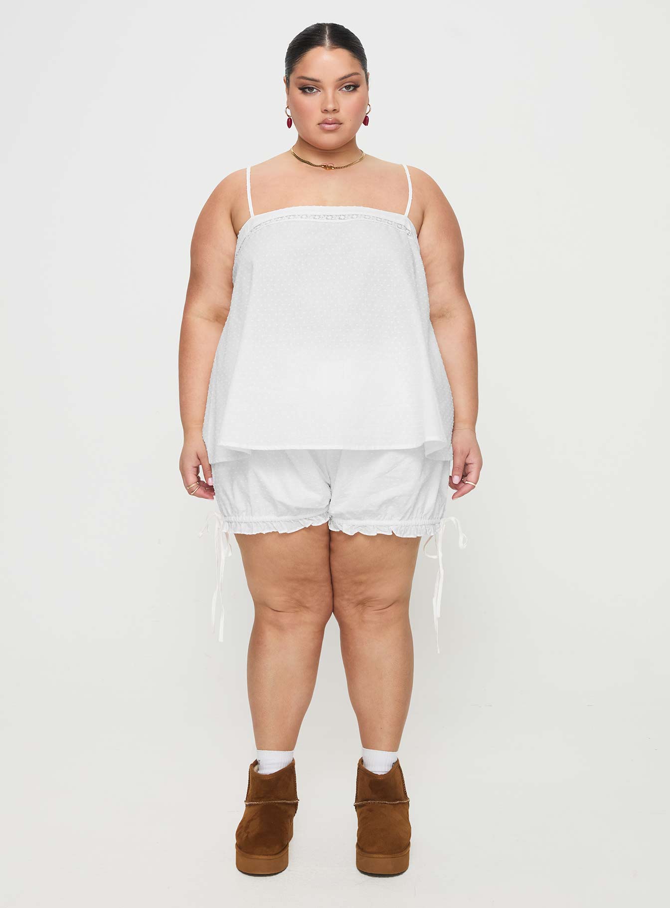 Invisible String Sleep Top White Curve | Princess Polly