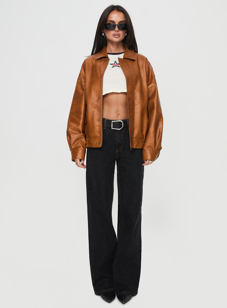 Kenny Bomber Jacket Tan | Princess Polly USA