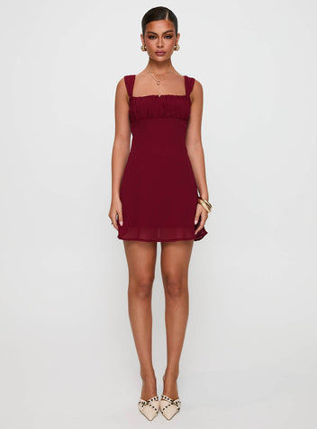Solasta Mini Dress Red | Princess Polly USA