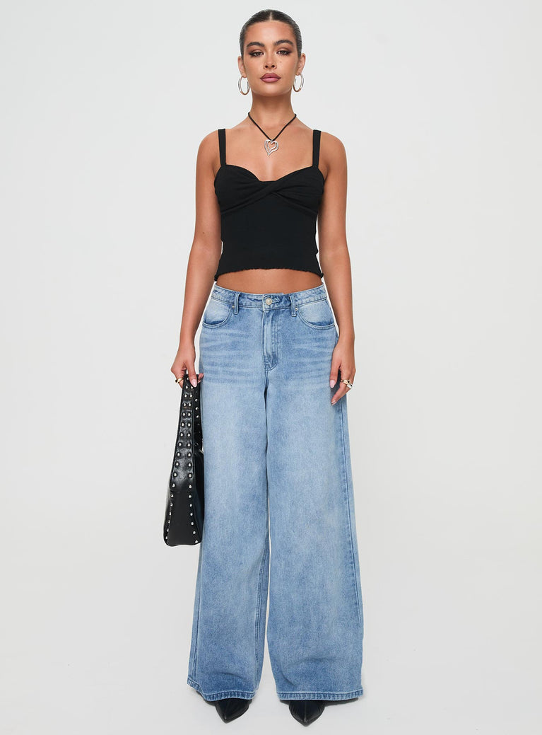 Dalma Twist Top Black | Princess Polly USA