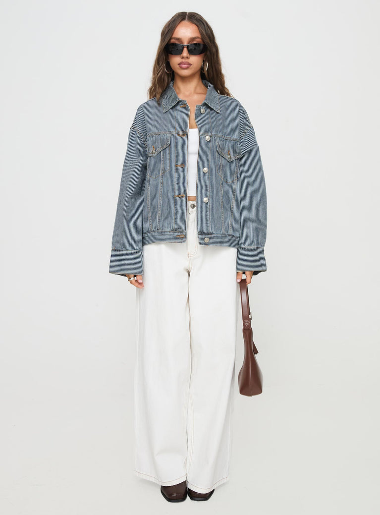 Eternal Sunshine Jacket Dark Wash Denim | Princess Polly USA