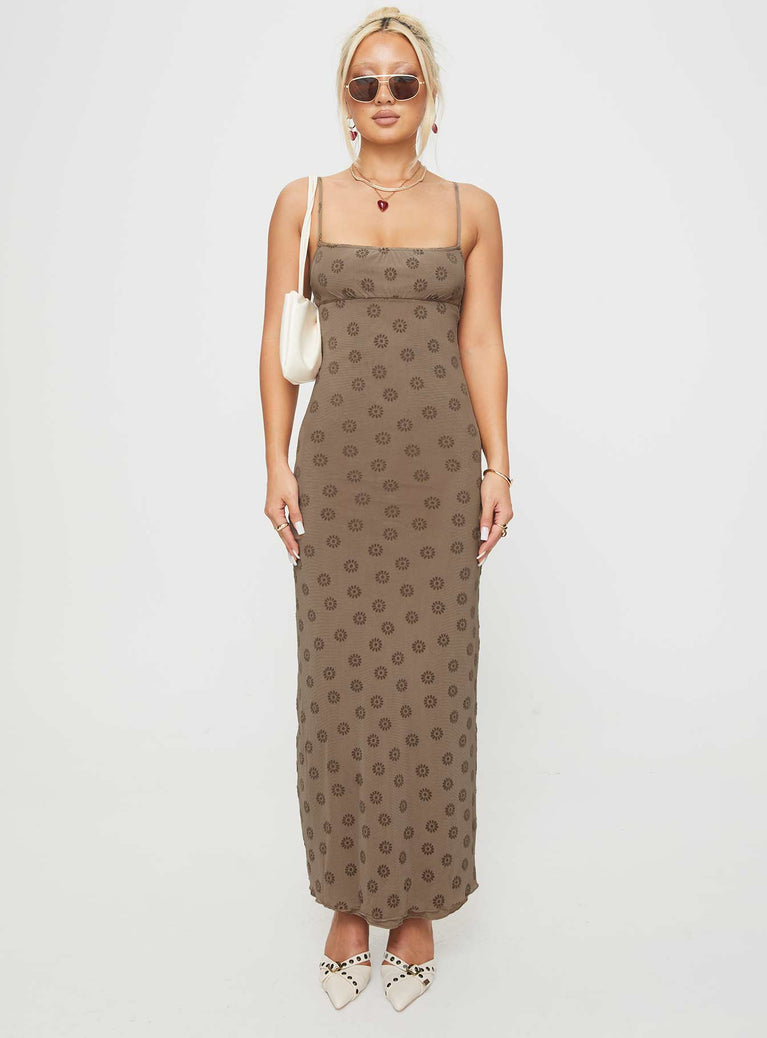 Darsih Maxi Dress Light Brown | Princess Polly USA