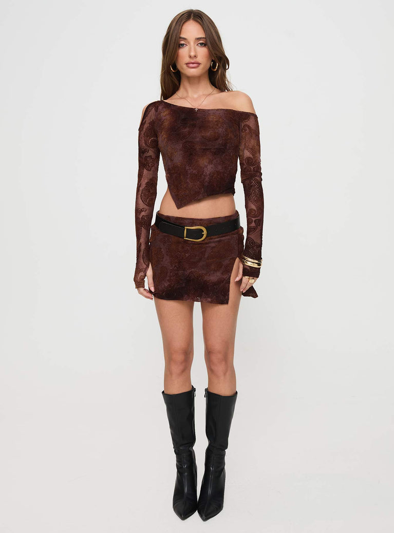 Jalis One Shoulder Set Paisley | Princess Polly USA