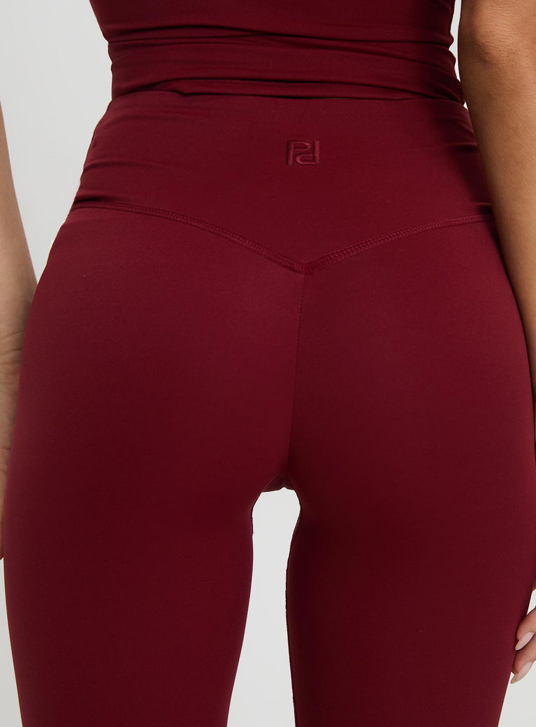 Sunday Session Active Flare Leg Pant Red | Princess Polly USA