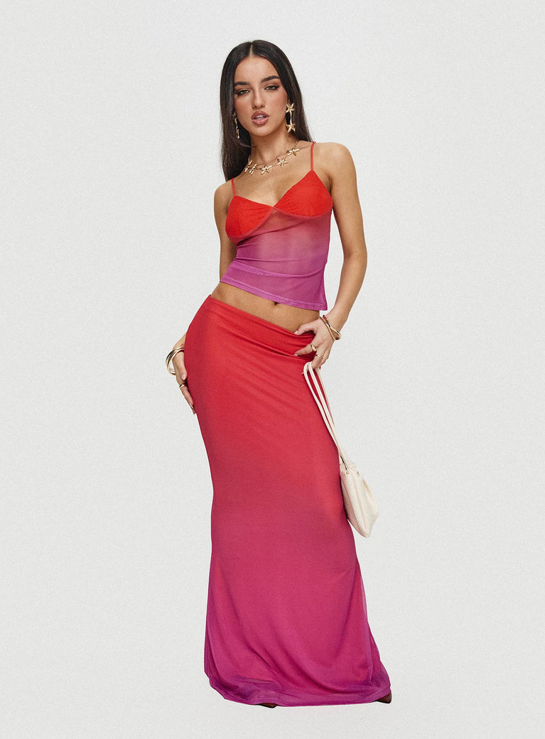 Teen Spirit Maxi Skirt Pink Ombre | Princess Polly USA