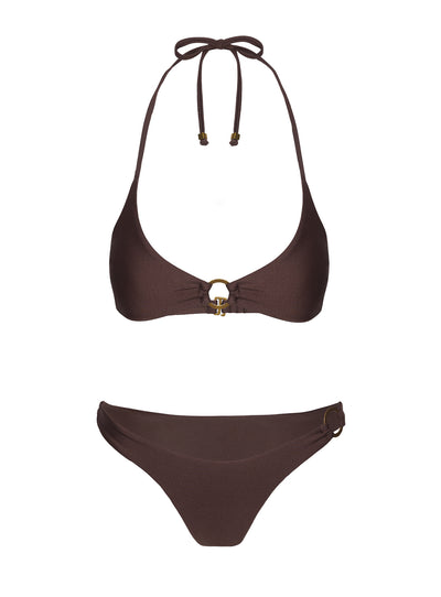 Nevaeh Shine Bikini Bottoms Brown | Princess Polly USA