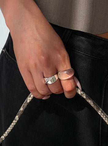 Addilyn Statement Ring Clear | Princess Polly