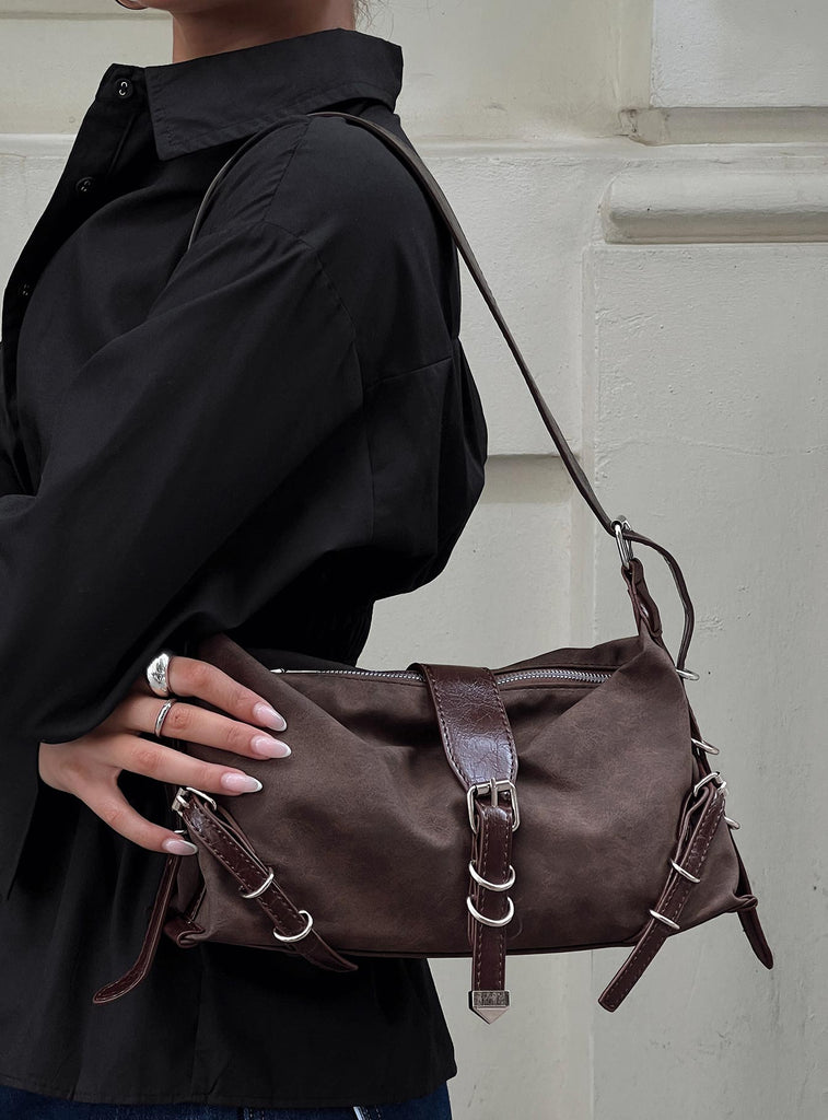 Anatolius Shoulder Bag Washed Brown | Princess Polly USA
