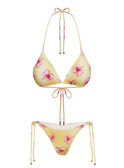 Nevaeh Triangle Bikini Top Yellow Floral | Princess Polly USA