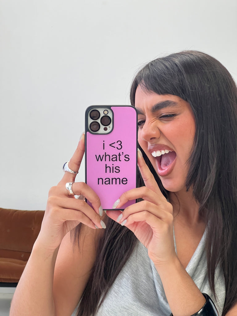 I Love What's His Name iPhone Case Pink | Princess Polly