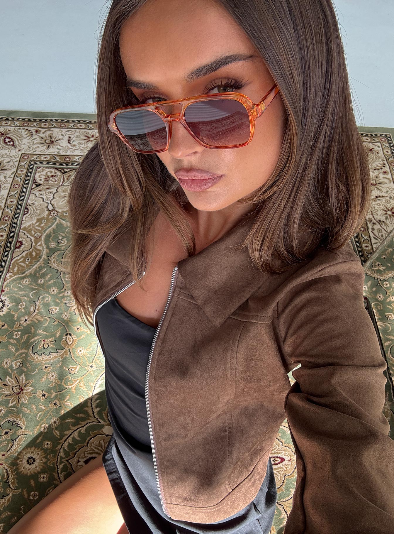 Roc Eyewear Unity Aviator Sunglasses Honey Tort | Princess Polly