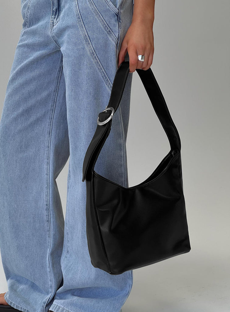 Reegan Shoulder Bag Black | Princess Polly