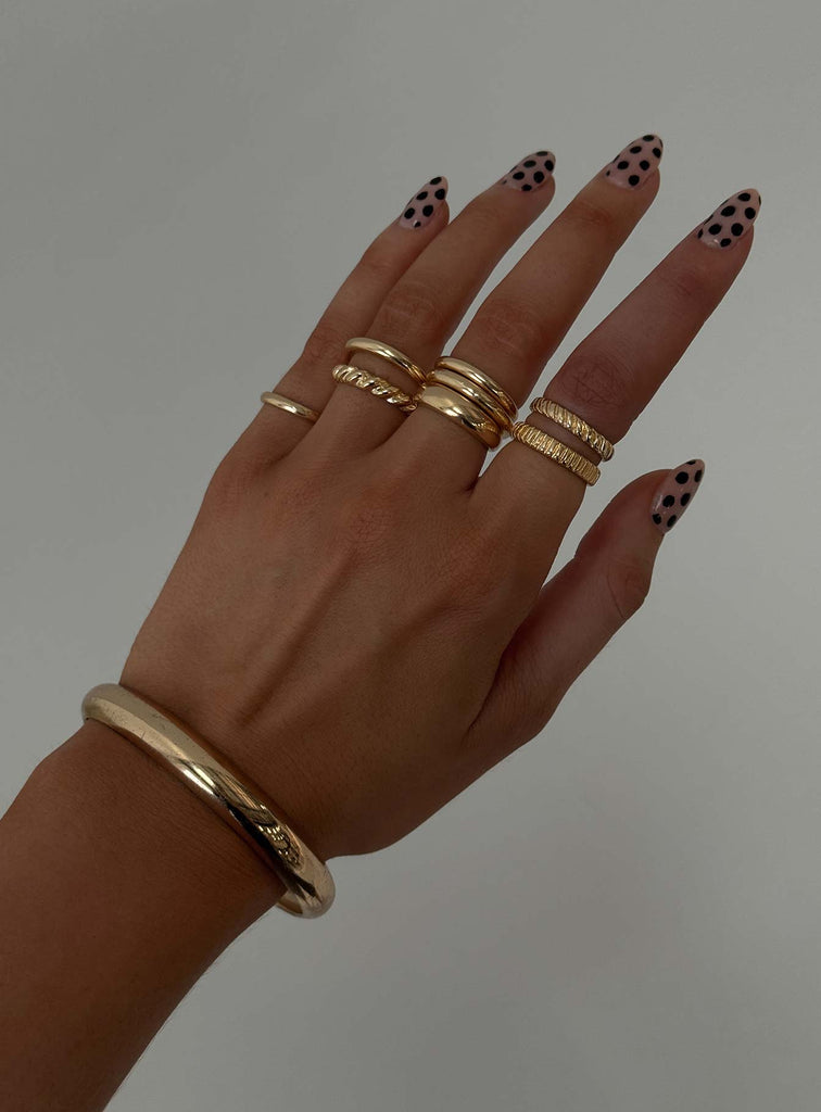 Strait Ring Pack Gold | Princess Polly