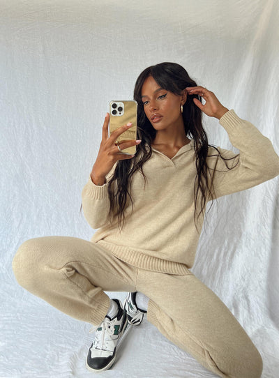 Waite Knit Sweater Beige