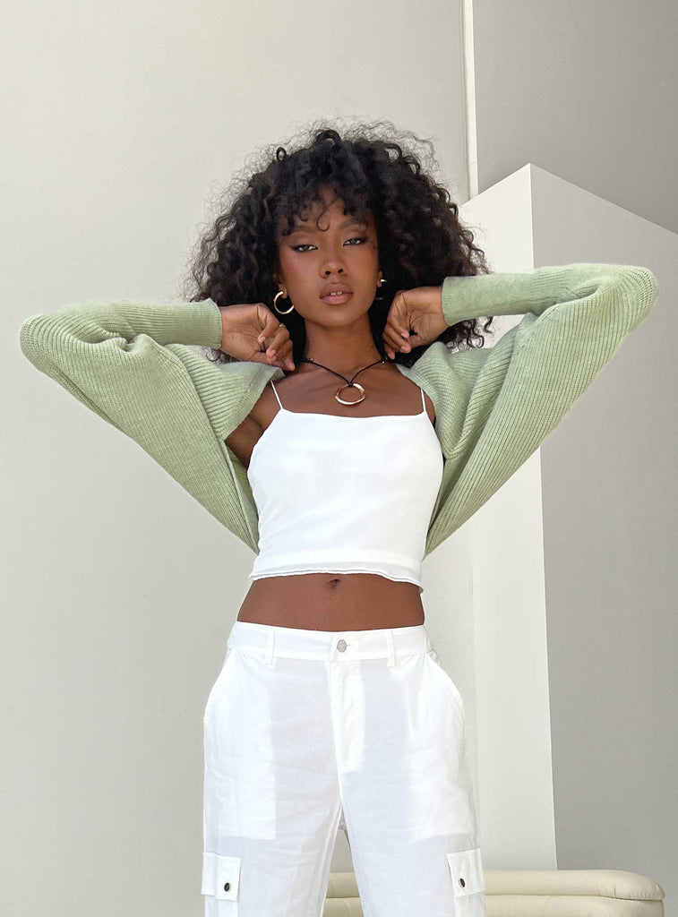 Aviana Cardigan Sage | Princess Polly