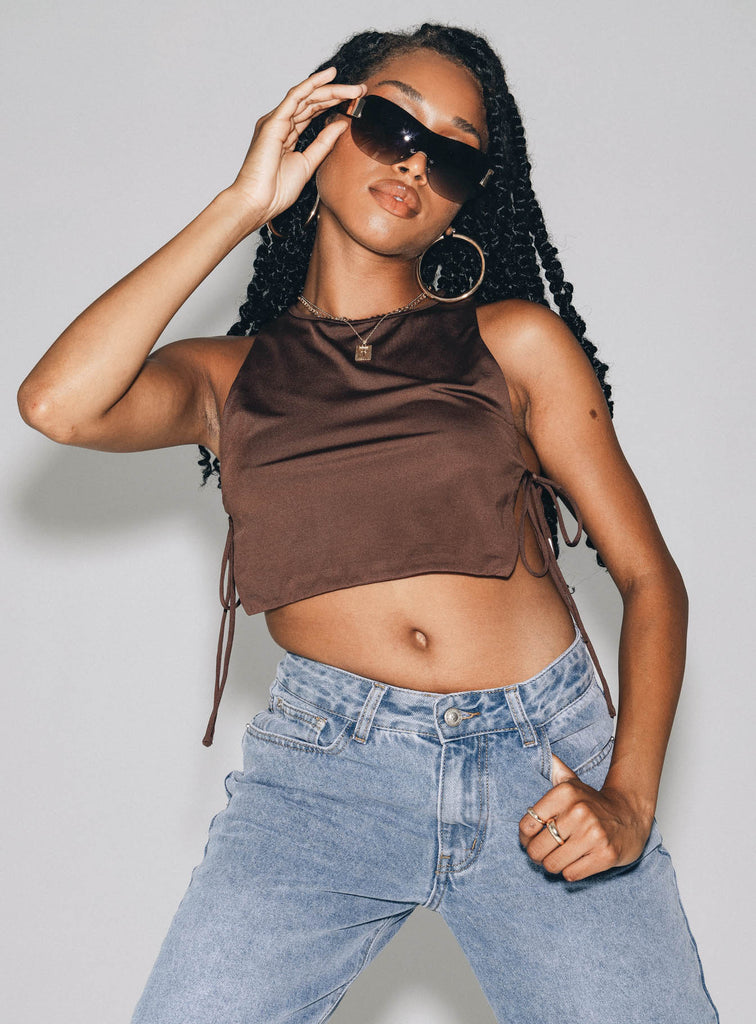 Dustyn Top Brown | Princess Polly USA