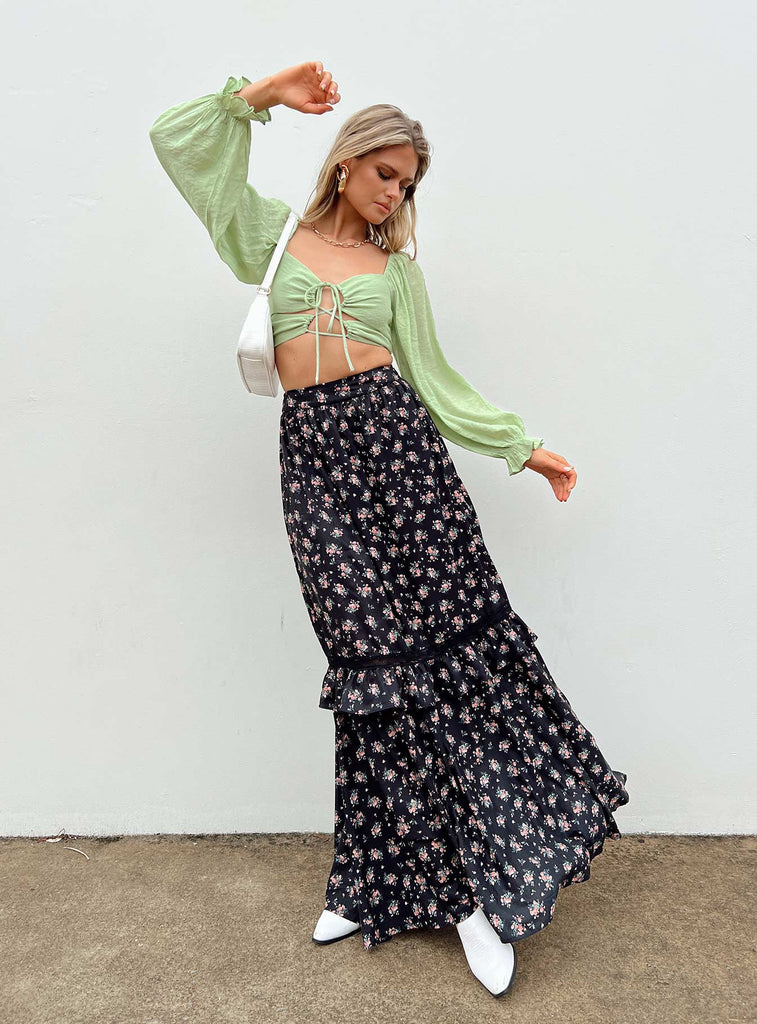 Fowler Maxi Skirt Black | Princess Polly