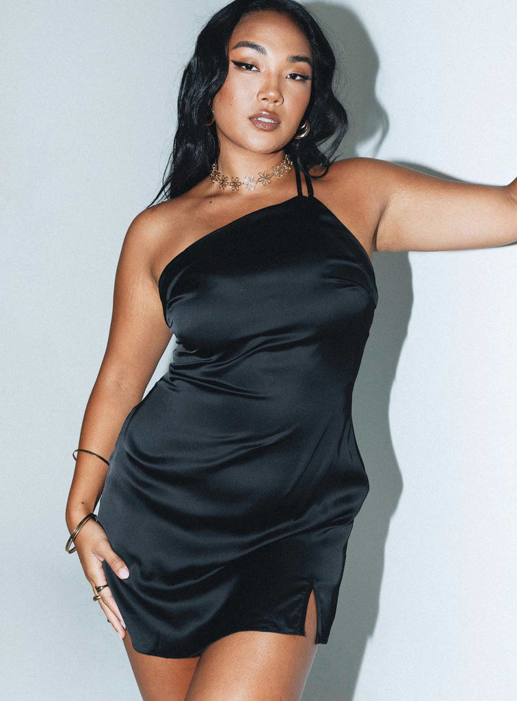 Mileah Backless Mini Dress Black | Princess Polly