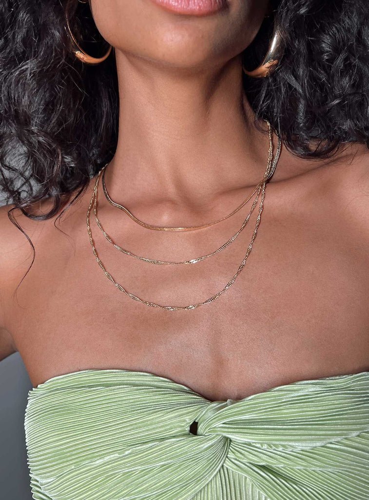 Linds Necklace Set Gold | Princess Polly