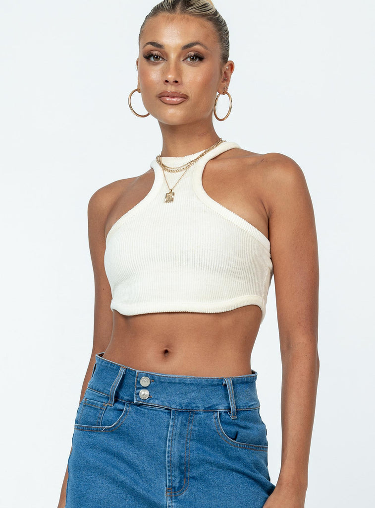 Feya Cord Dip Tank Cream | Princess Polly USA