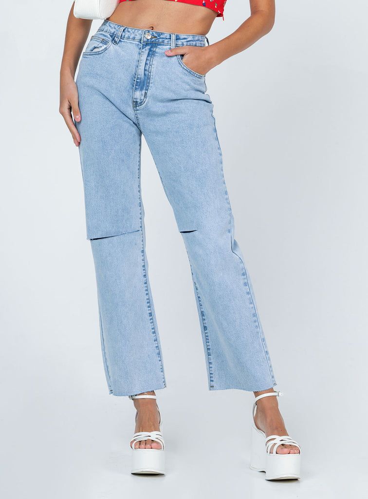 Daysia Lightwash Denim Jeans | Princess Polly