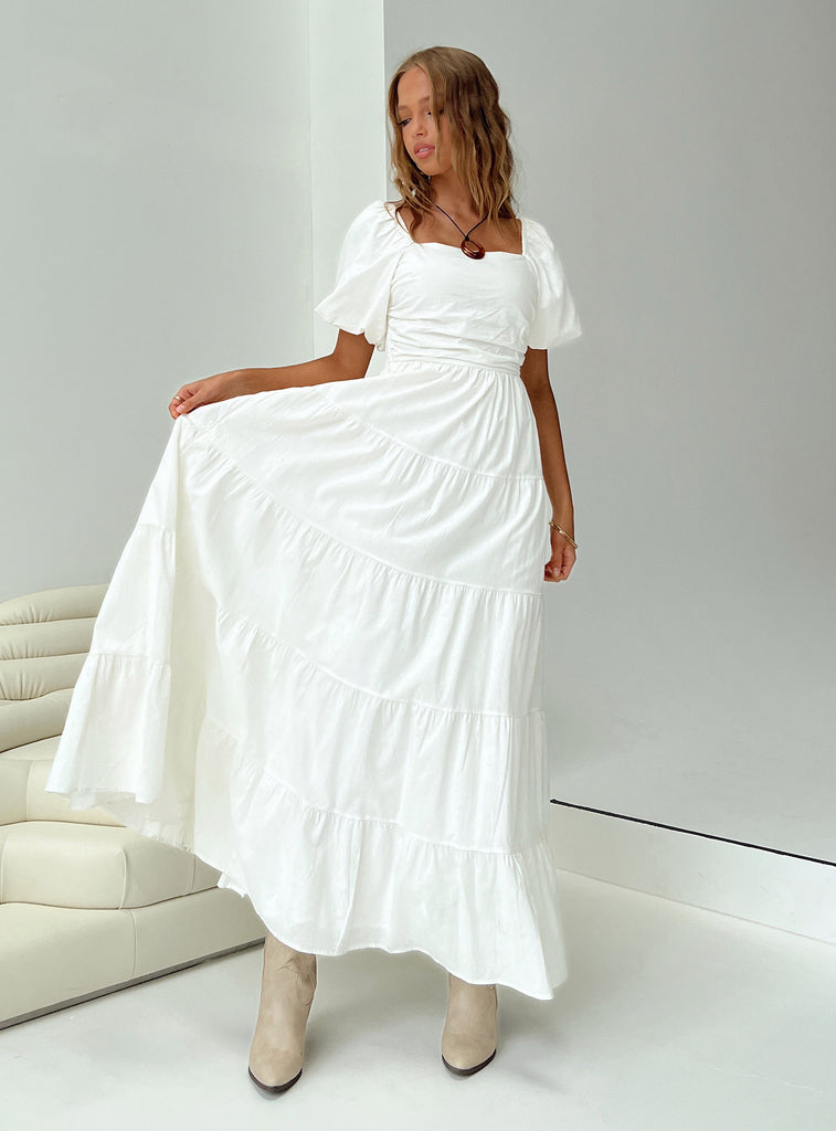 Garrity Maxi Dress White | Princess Polly