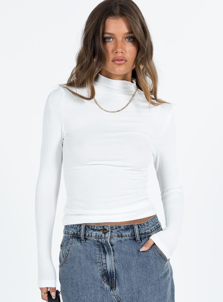 Lerman Long Sleeve Top White | Princess Polly