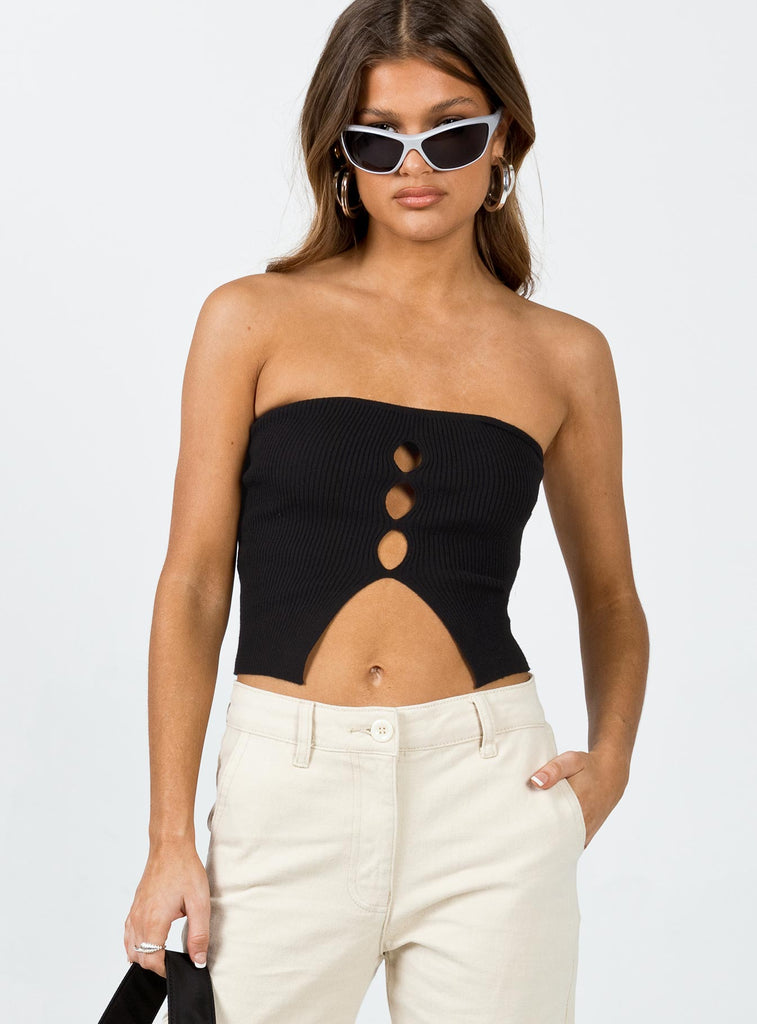 Jeraldine Strapless Top Black | Princess Polly