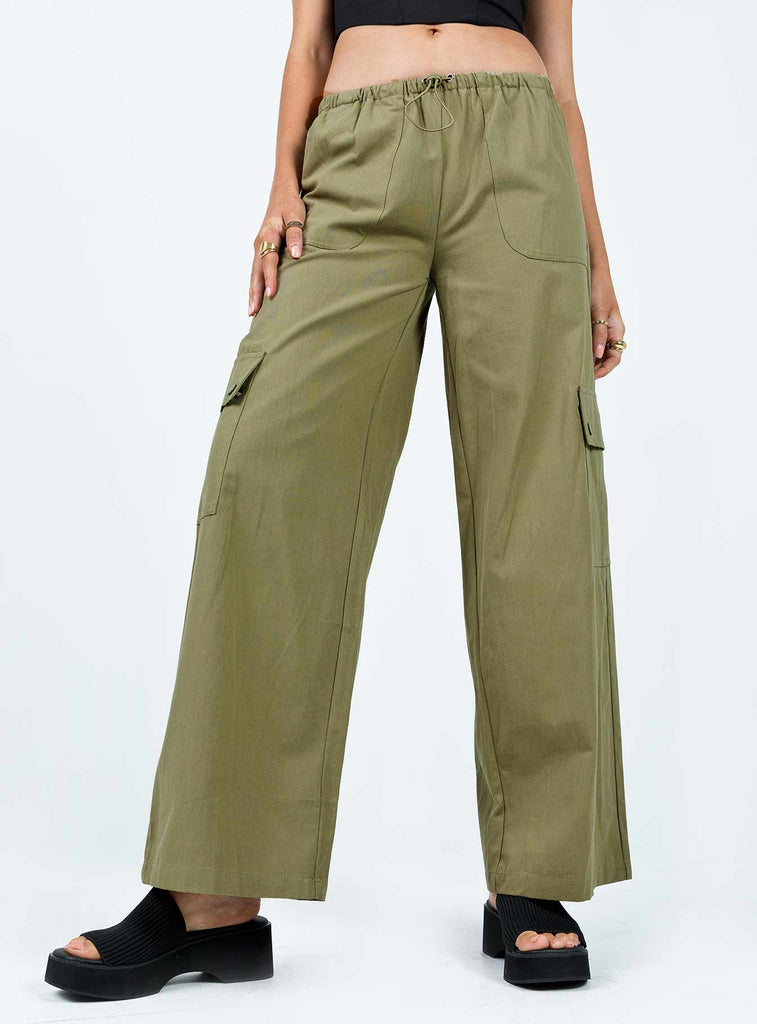 Mackey Cargo Utility Pants Khaki | Princess Polly USA