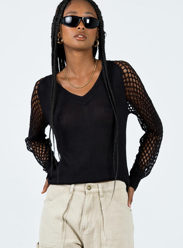 Schofield Sweater Black | Princess Polly