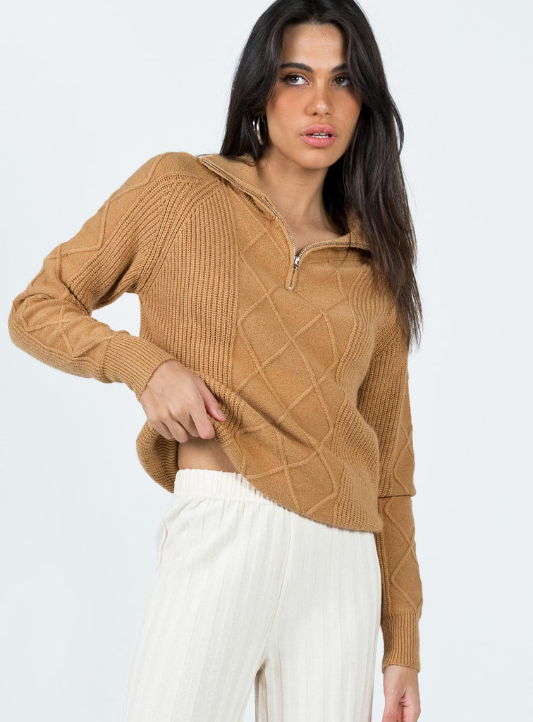 Richards Sweater Camel | Princess Polly