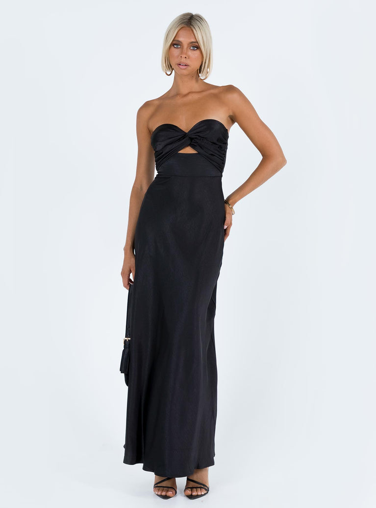 Ahna Maxi Dress Black | Princess Polly USA